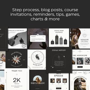 Mystic Instagram Canva Template, Astrologer Social Media, Zodiac ...