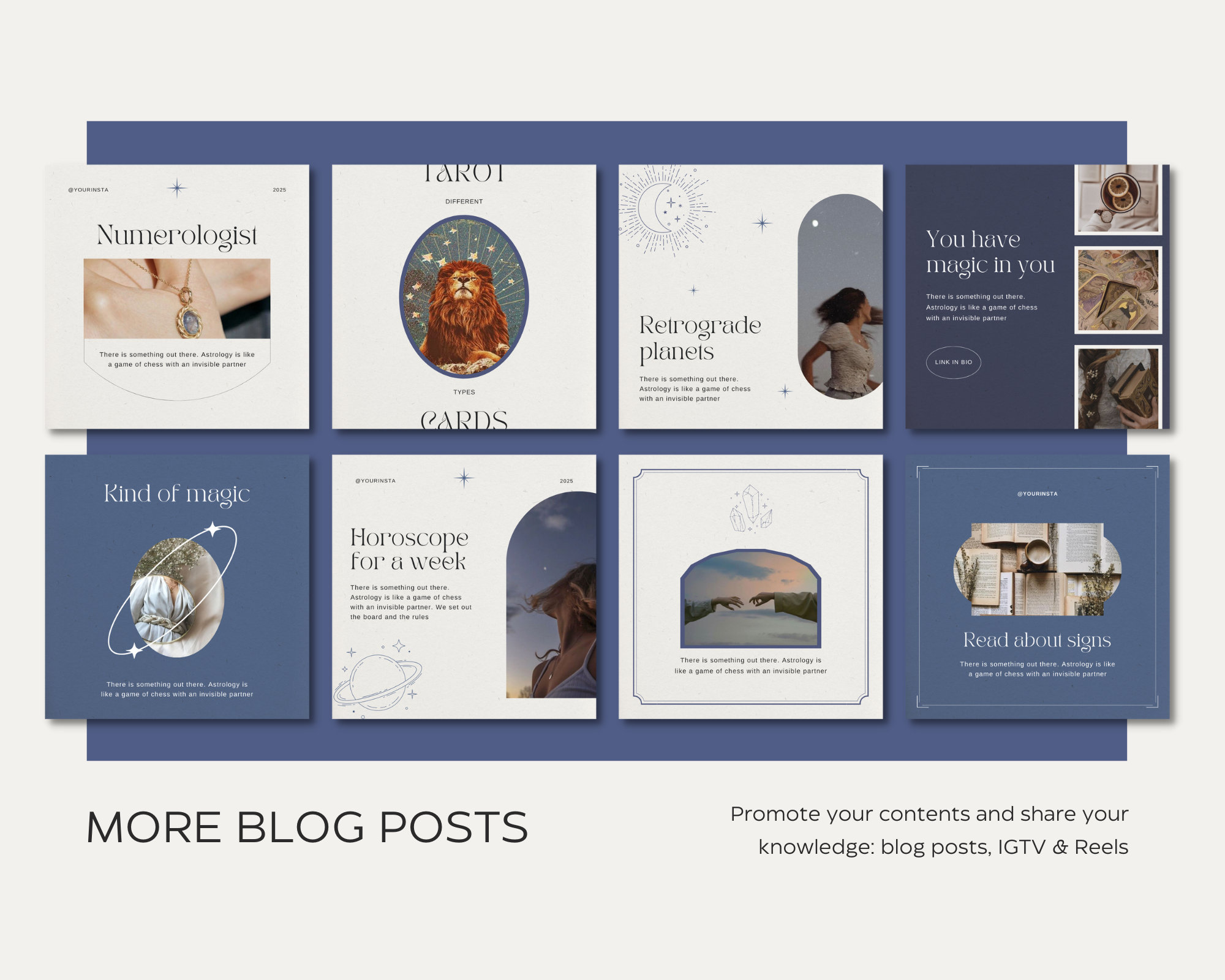 Astrology Instagram Canva Template, Spiritual Instagram Template ...