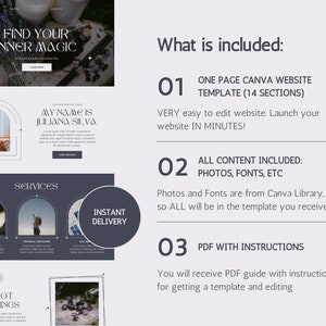 Spiritual Website Template Canva, Mystical Website, Magic Astrologer ...