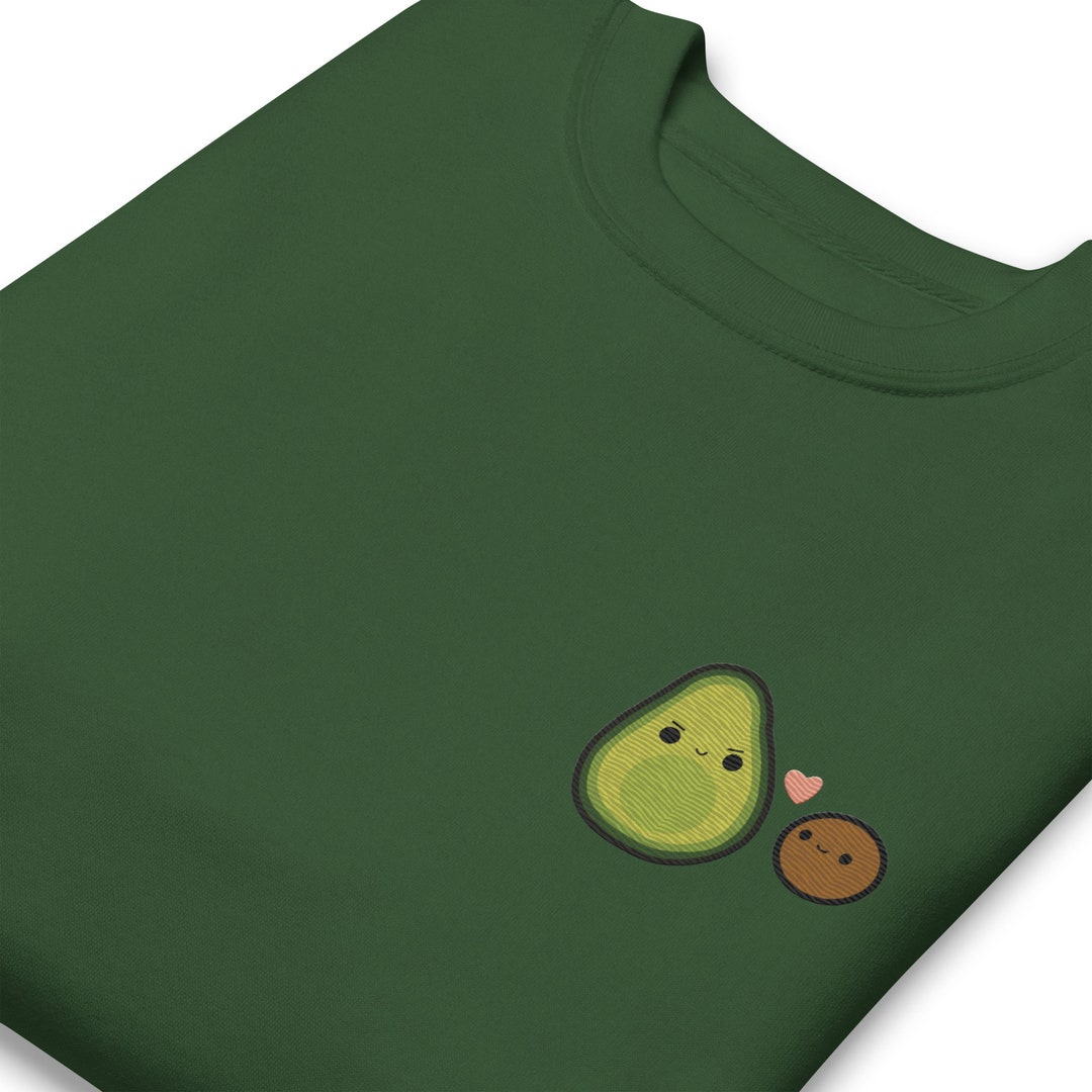 Cute Avocado and Seed Embroidered Sweatshirt,avocado Lover T-shirt ...