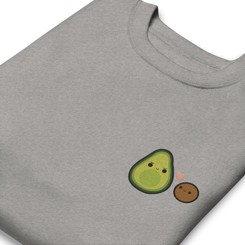 Cute Avocado and Seed Embroidered Sweatshirt,avocado Lover T-shirt ...