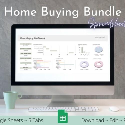 Home Building Bundle Google Sheets Budget Template - Etsy