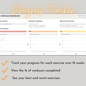 PPL Workout Tracker Spreadsheet (google Sheets) - Etsy