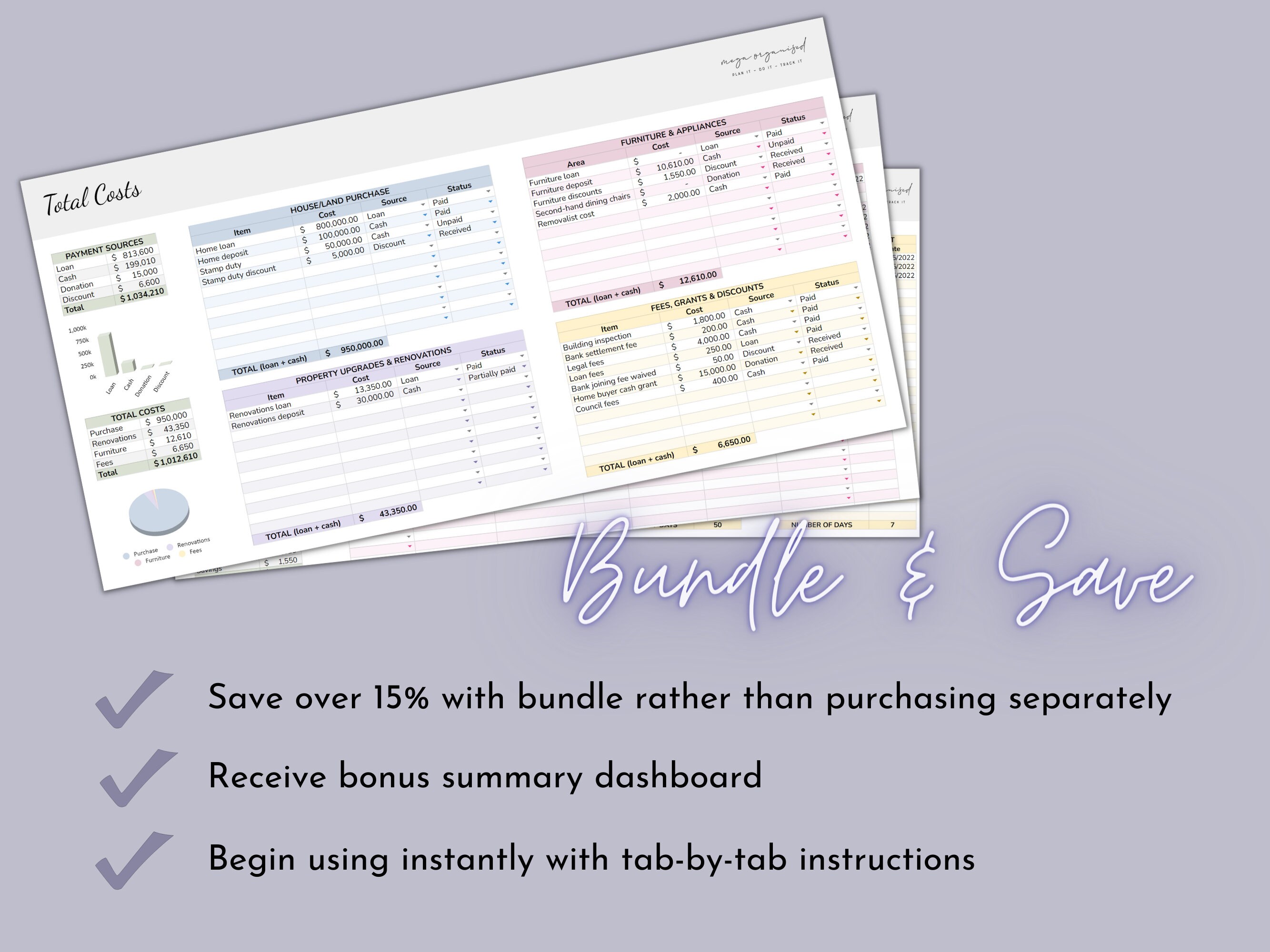 Home Buying Bundle | Google Sheets Budget Template | Spreadsheet ...