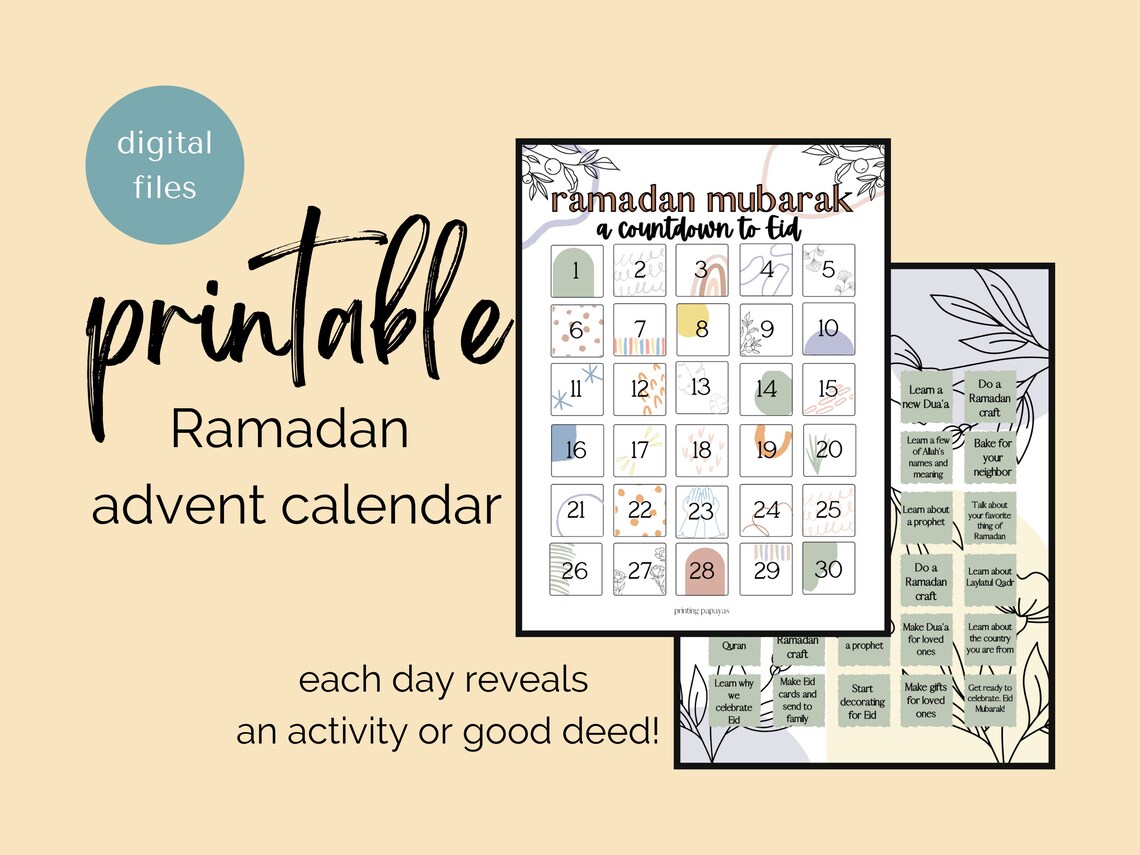 Ramadan Activity, Ramadan Printables, Ramadan Advent Calender, Ramadan ...