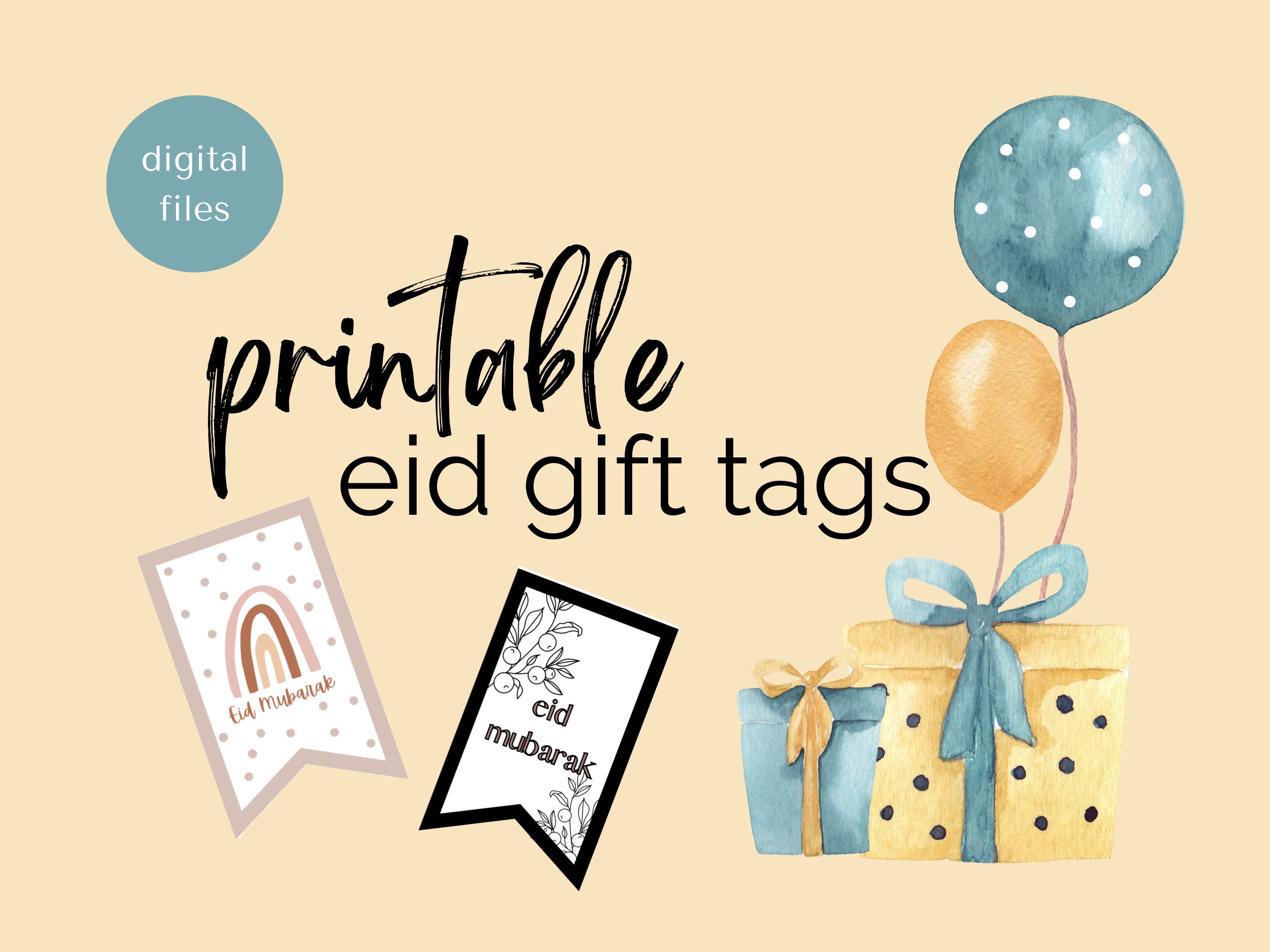 Eid Gift Tags, Eid Mubarak Gift Tags, Eid Party Favor Tags, Eid Goodie ...