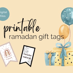 Ramadan Gift Tags, Ramadan Party Favors, Gift Tag, Ramadan Goodie Bag ...