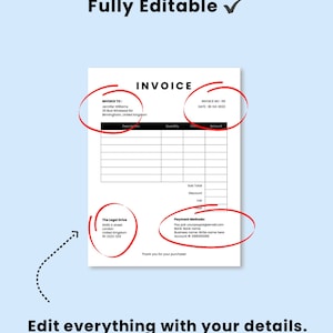 Simple VAT Invoice Template - Etsy