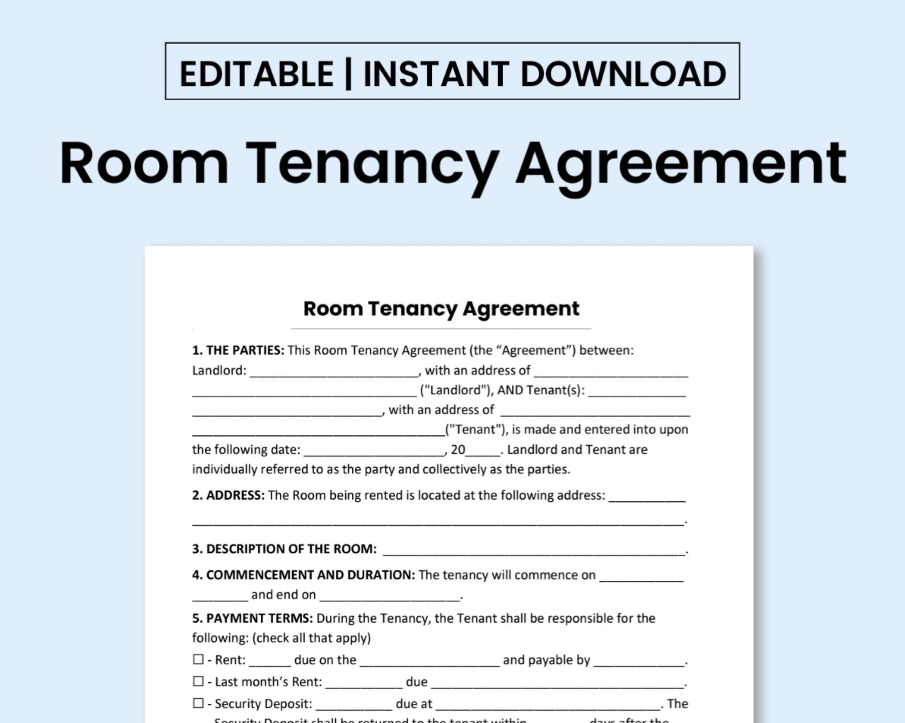 Tenancy Agreement - Etsy