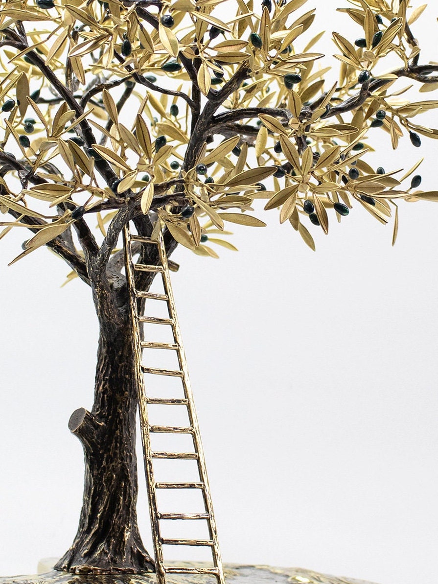 Olive Tree Sculpture With Ladder the Harvest. - Etsy