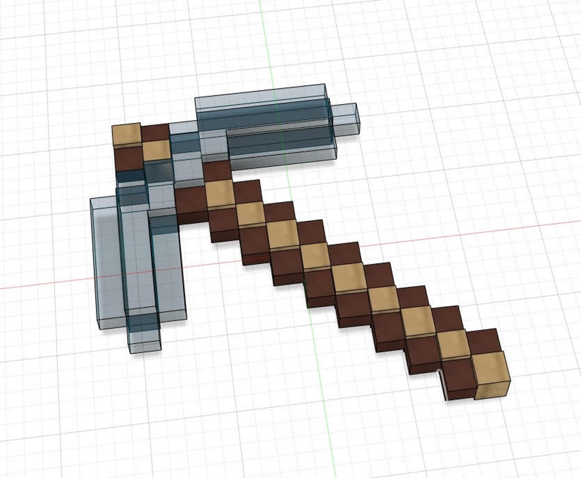 3D Model Minecraft Pick Cosplay Props - Etsy