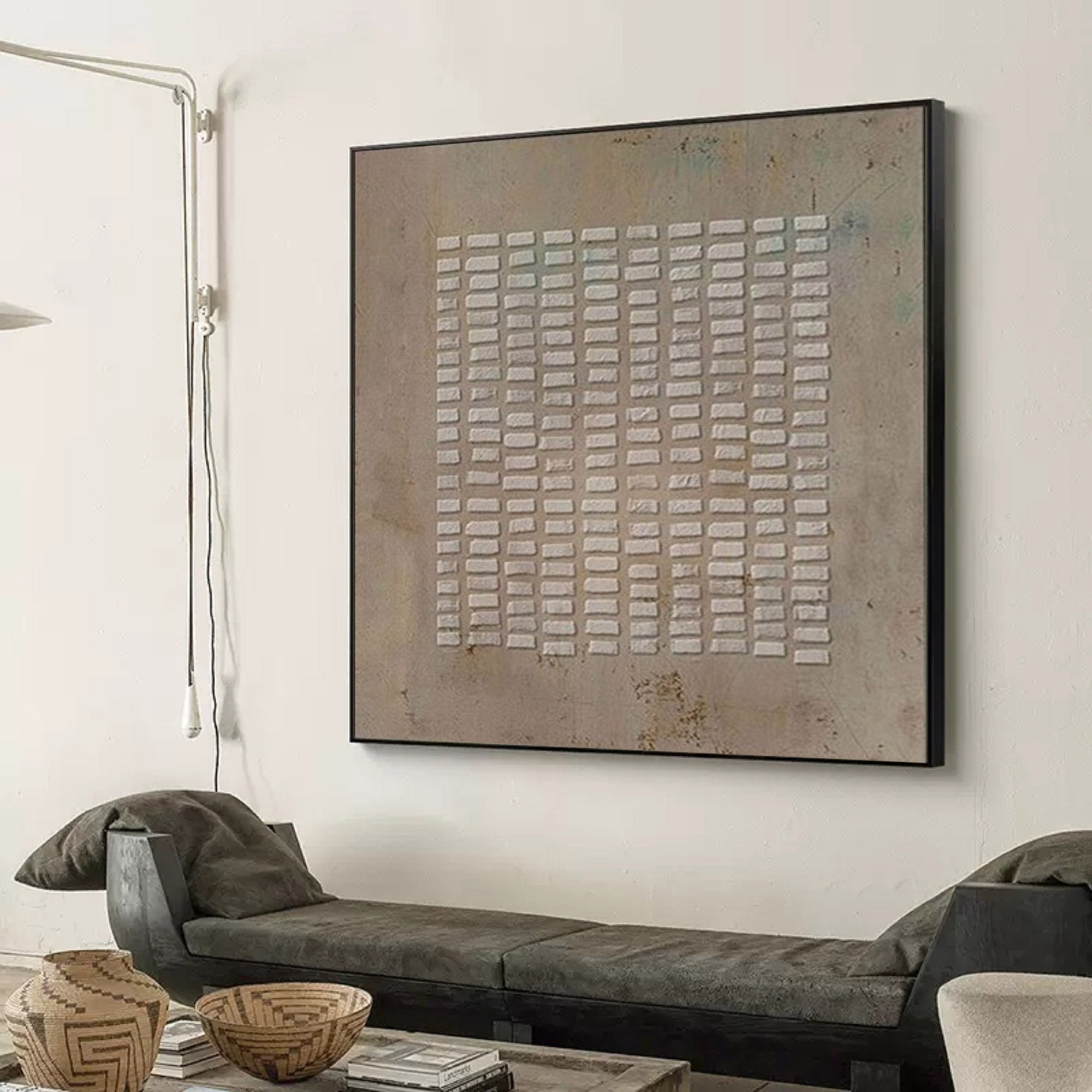 Buy Wabi-sabi Wall Art 3D Brown Texture Abstract Painting Brown Online in India - Etsy