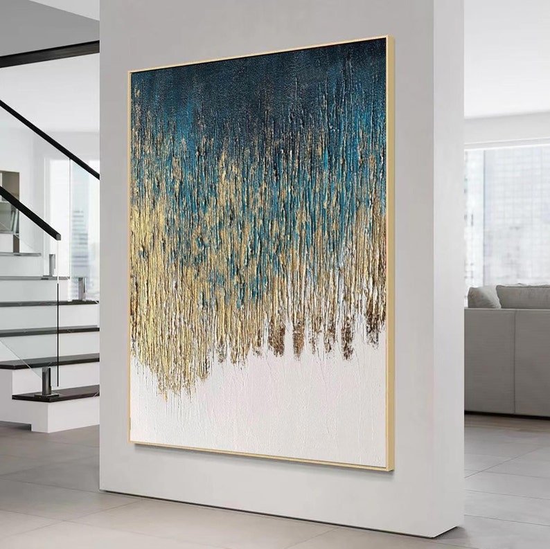 Original Teal Abstract Painting Teal Abstract Wall Art - Etsy