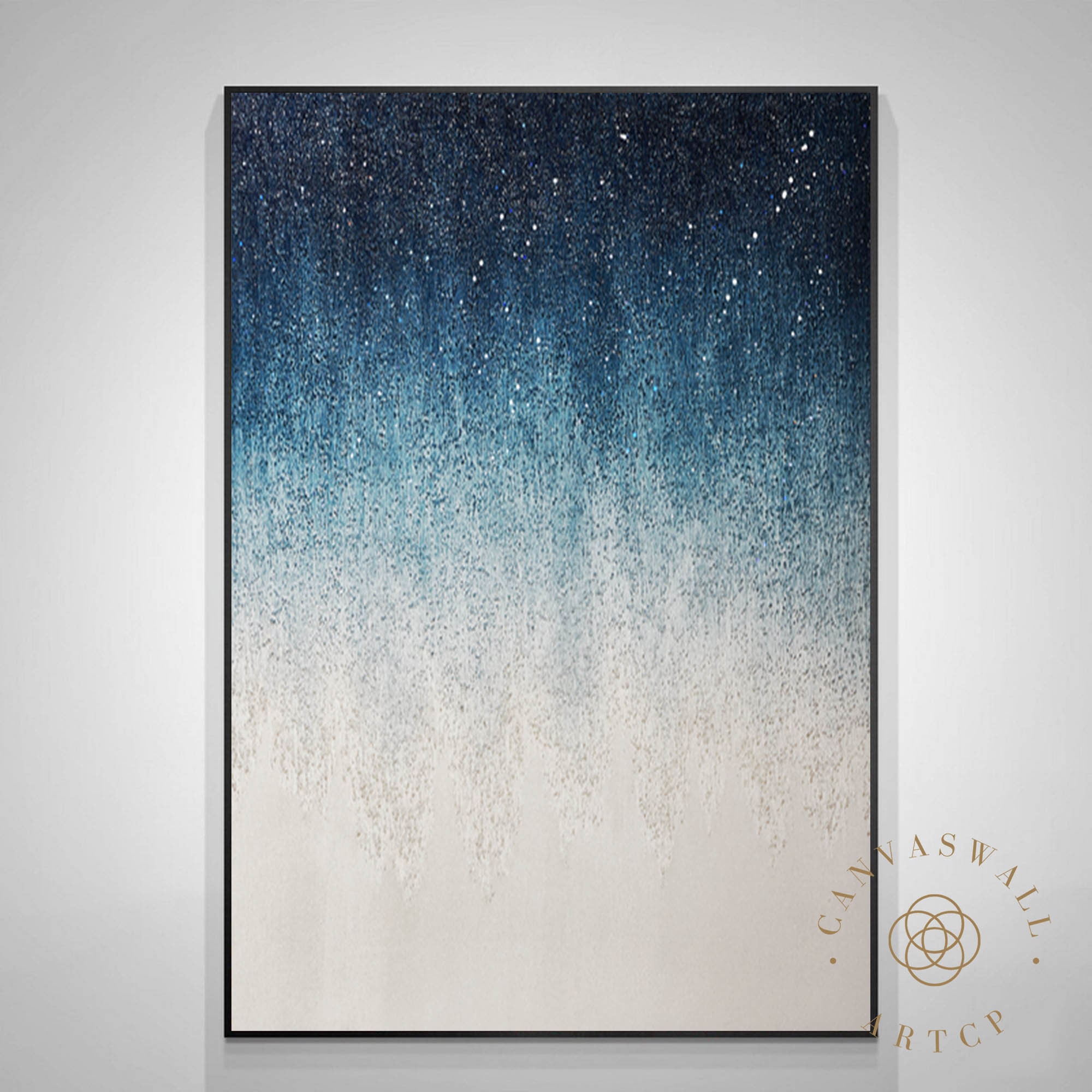Large Blue Abstract Painting Blue Texture Painting Blue Wall - Etsy