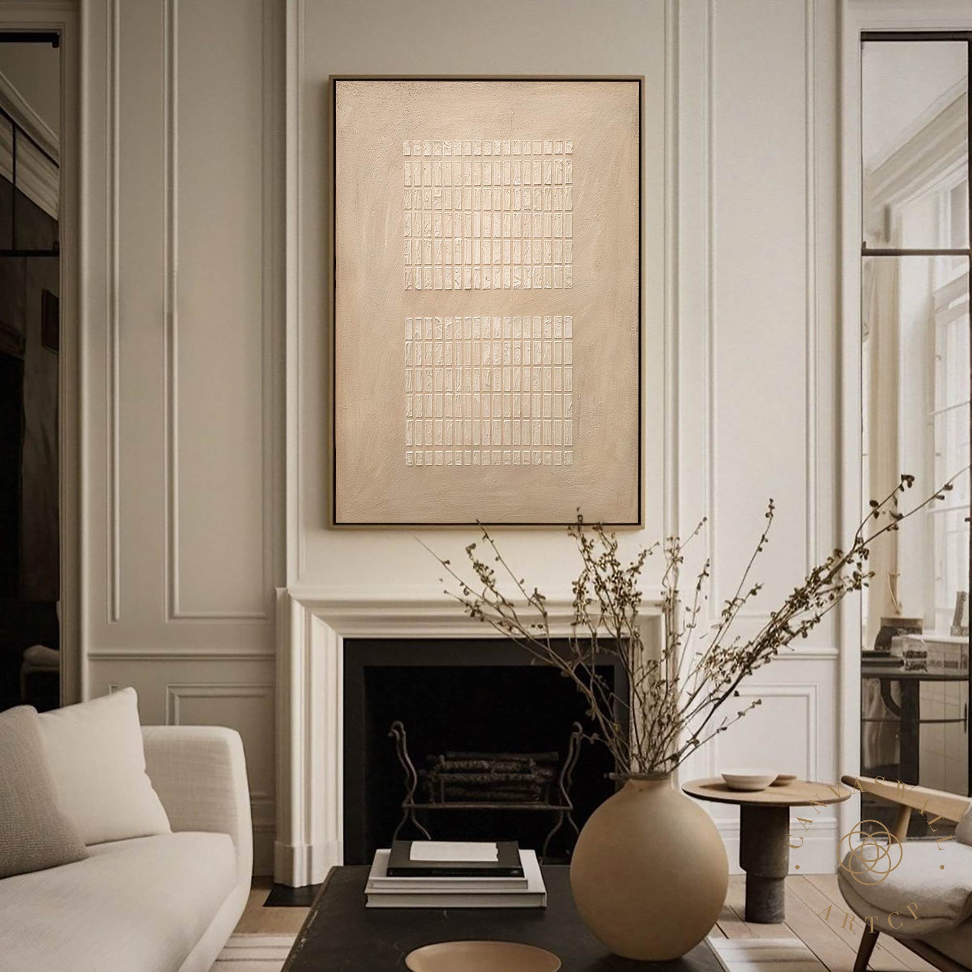 Original Beige Texture Abstract Painting for Living Room Beige - Etsy