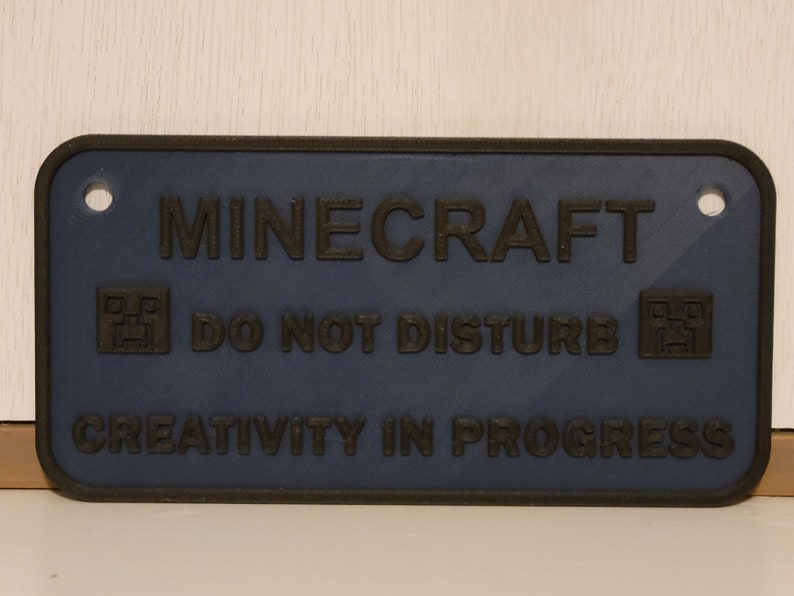 3D Printed Minecraft Sign - Etsy