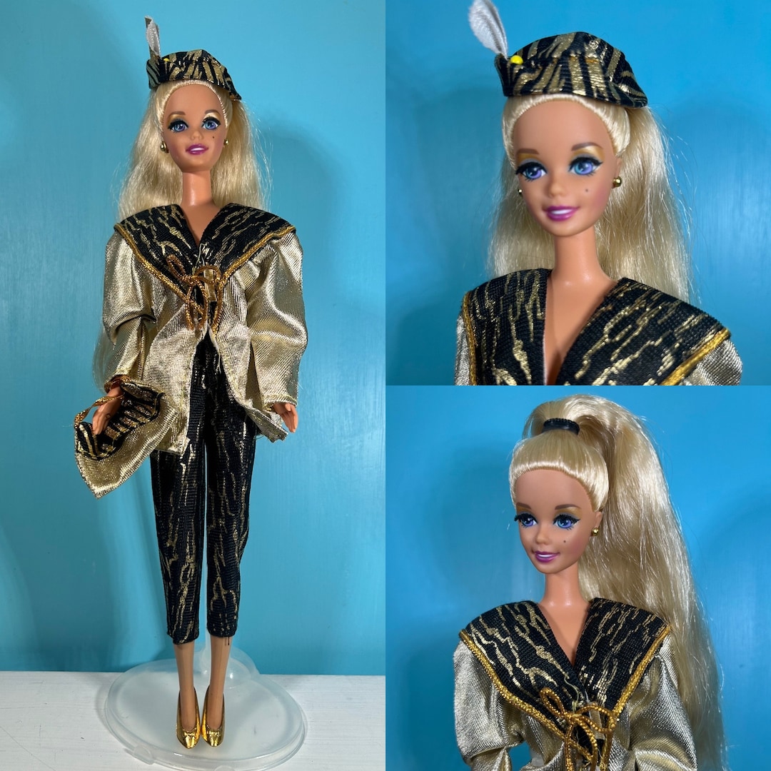 Vintage Midnight Gala Black and Gold Barbie - Etsy