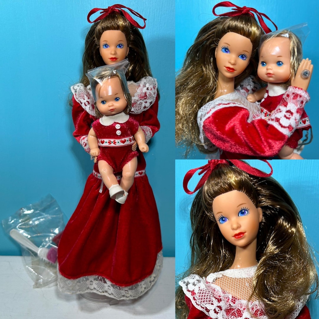 Vintage Heart Family Mom and Baby Barbie With Accessories 1986 - Etsy