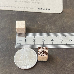 Tiny Mini Custom QR Code Rubber Stamp Only 10mm/1cm Wood - Etsy