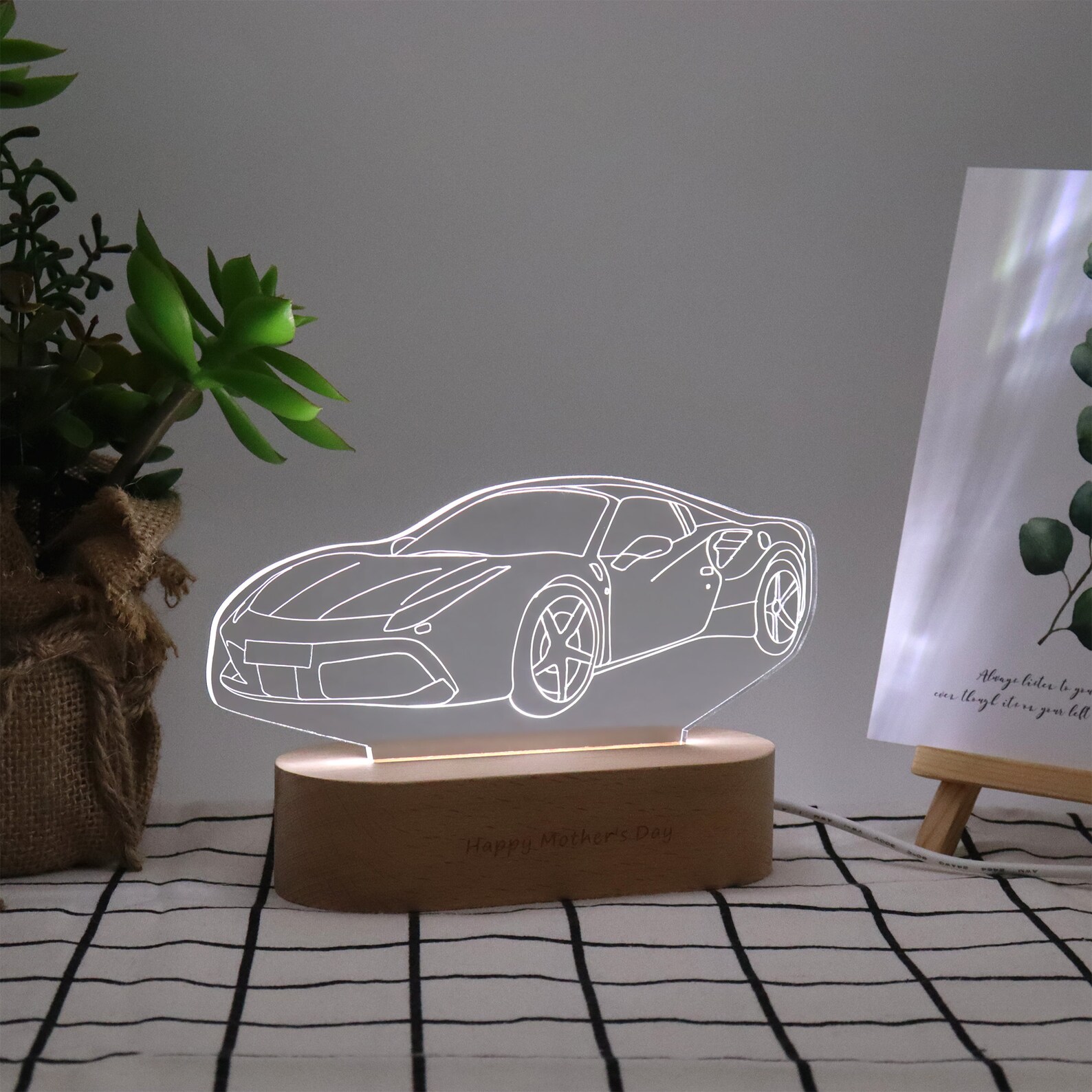 Custom 3D Car Sketch Night Light Car Guy Gift Personalized - Etsy