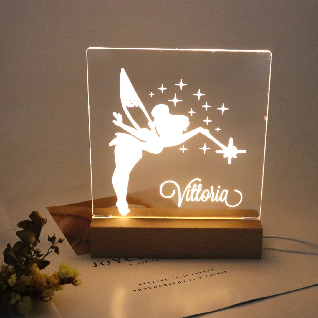 LED Night Light, Custom Engraved Name Lamp, Personalized Night Lamp for ...
