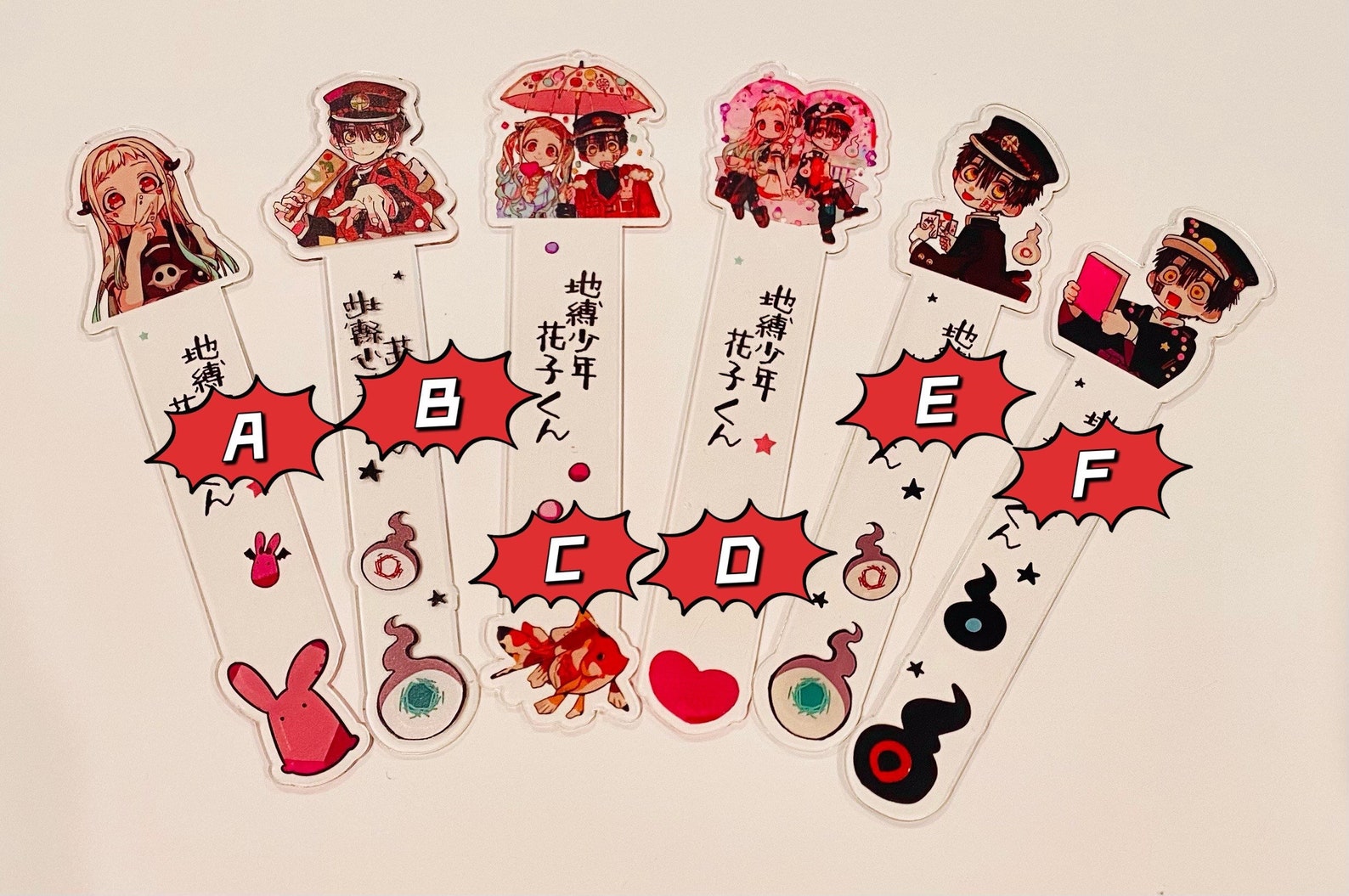 TBH Hanako Kun Acrylic Bookmarkhigh Quality Handmade Anime | Etsy