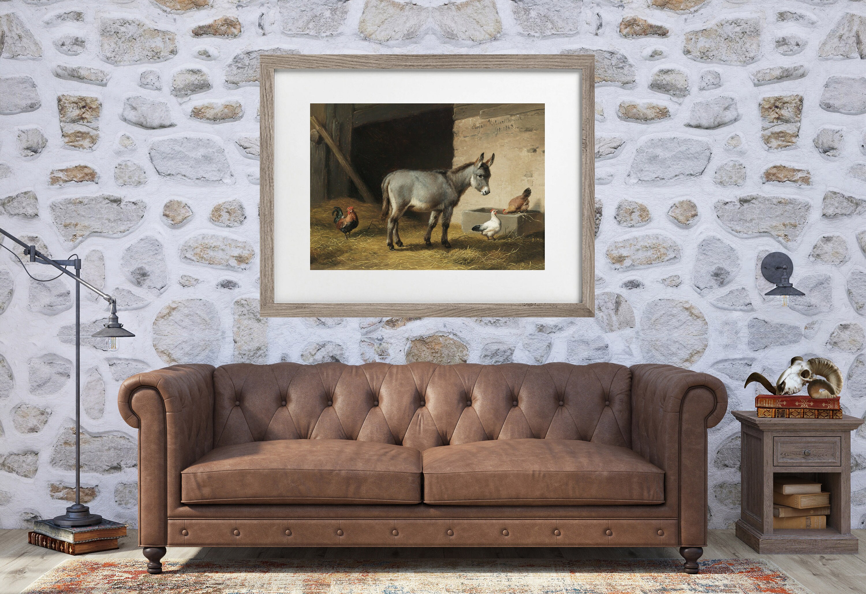 Vintage Donkey Painting | PRINTABLE Farmhouse Wall Art | Vintage Farm ...
