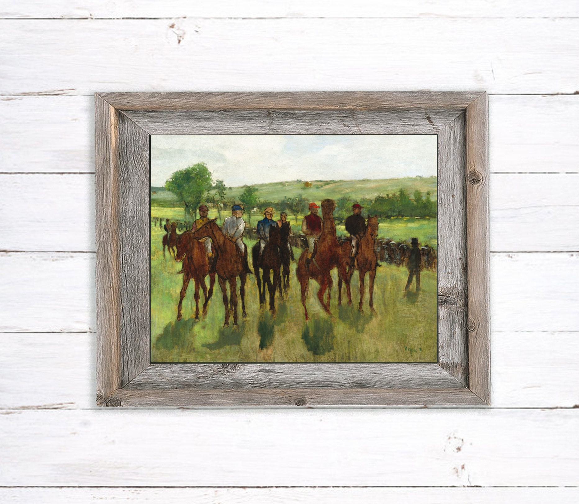 The Riders by Edgar Degas | Vintage Degas Polo Painting | Horse and ...