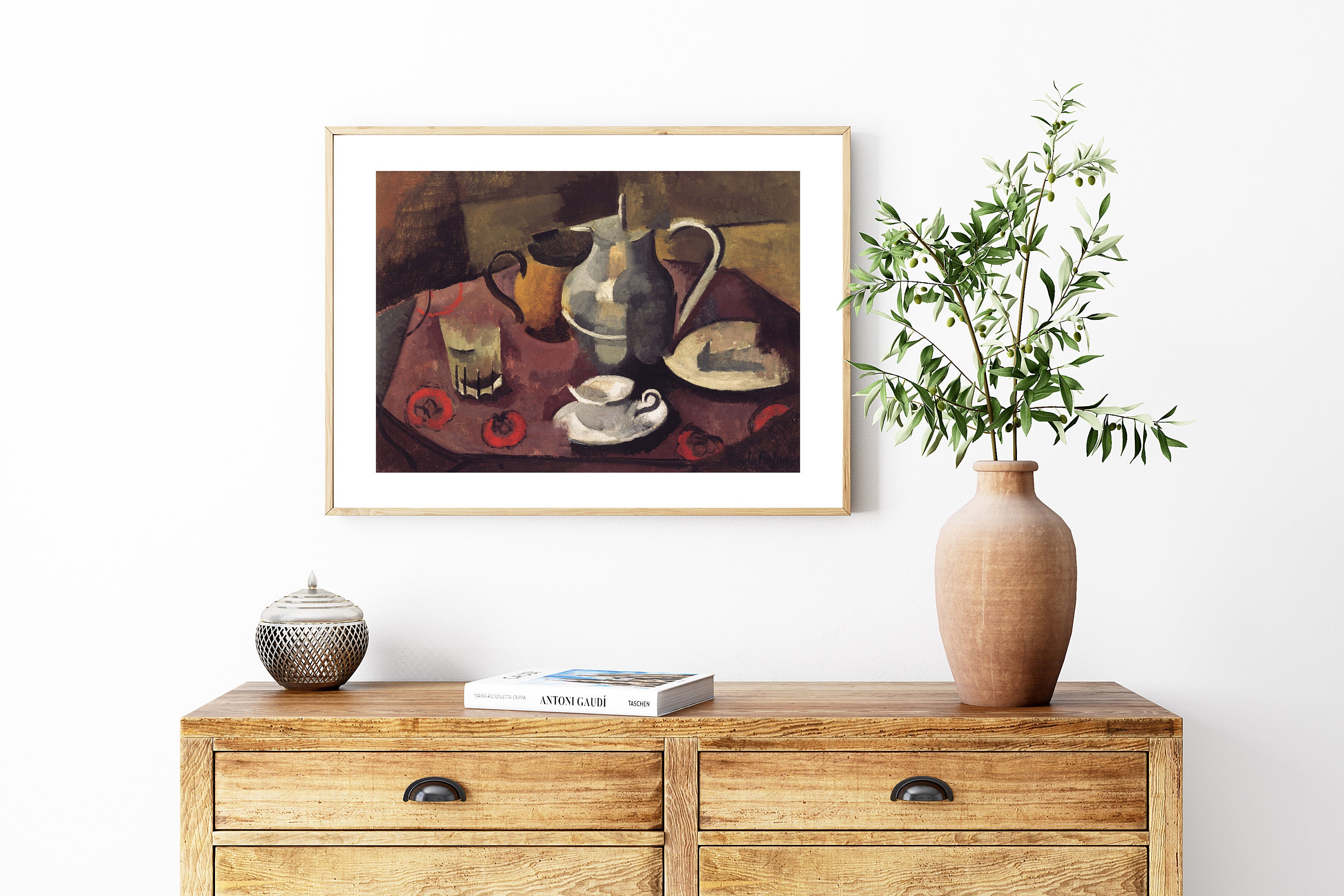 Elegant Dinner Table Still Life Painting | Elegant Wall Art for Kitchen ...