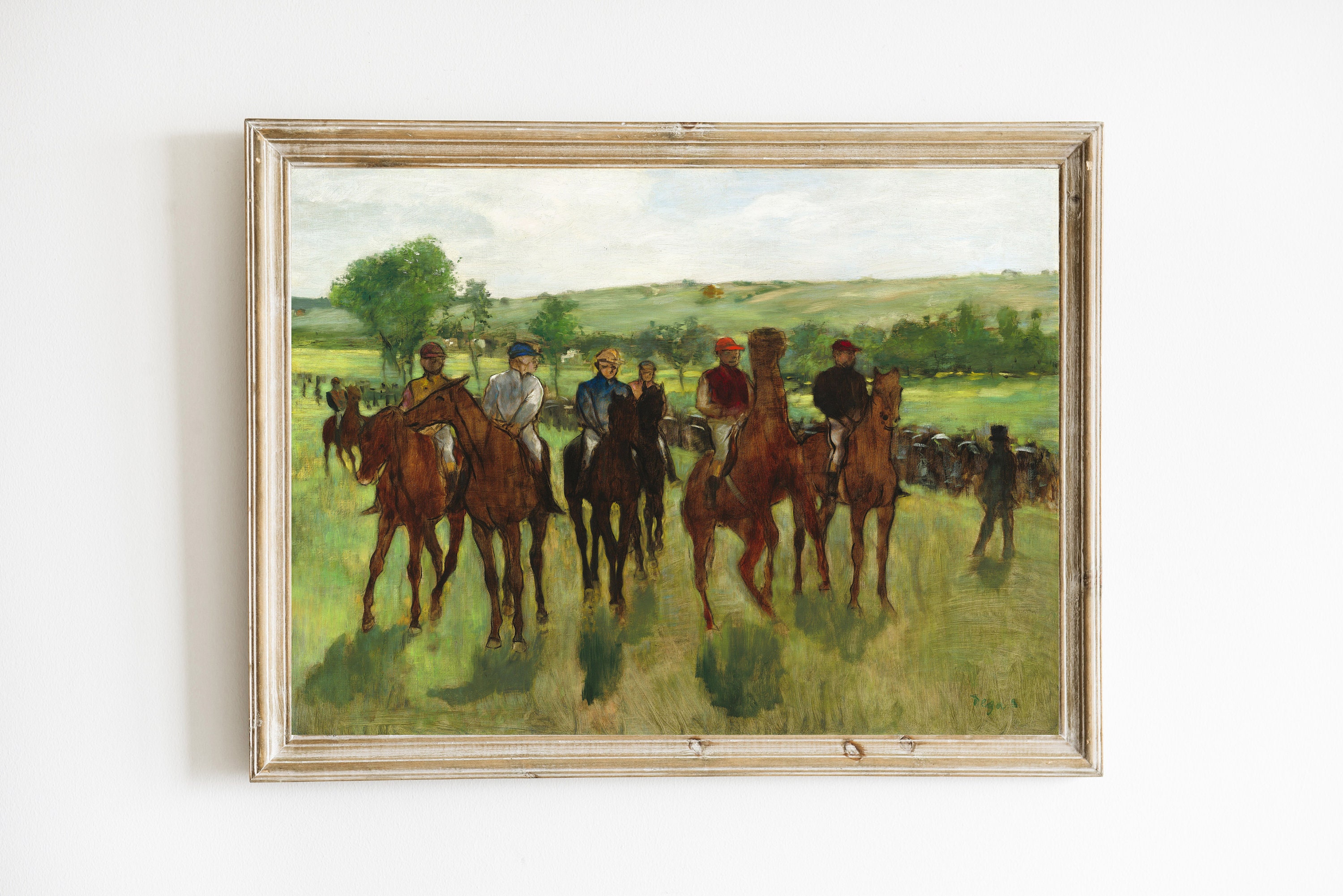 The Riders by Edgar Degas | Vintage Degas Polo Painting | Horse and ...
