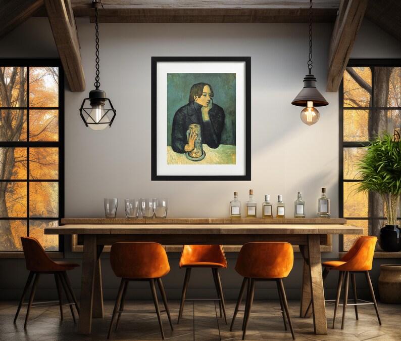 The Glass of Beer by Pablo Picasso | Pablo Picasso Blue Period Painting ...