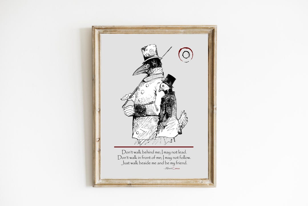 PRINTABLE FRIENDSHIP QUOTE | Albert Camus Quote Print | Anthropomorphic ...