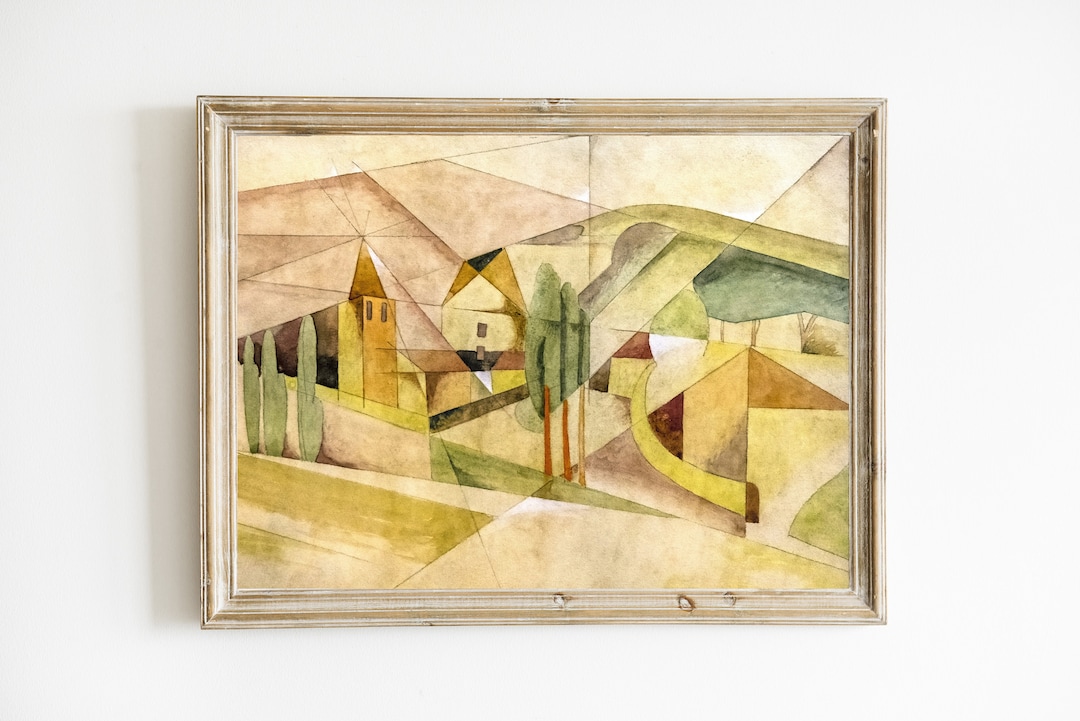 Abstract Watercolor Landscape Painting | Vintage Countryside Painting ...