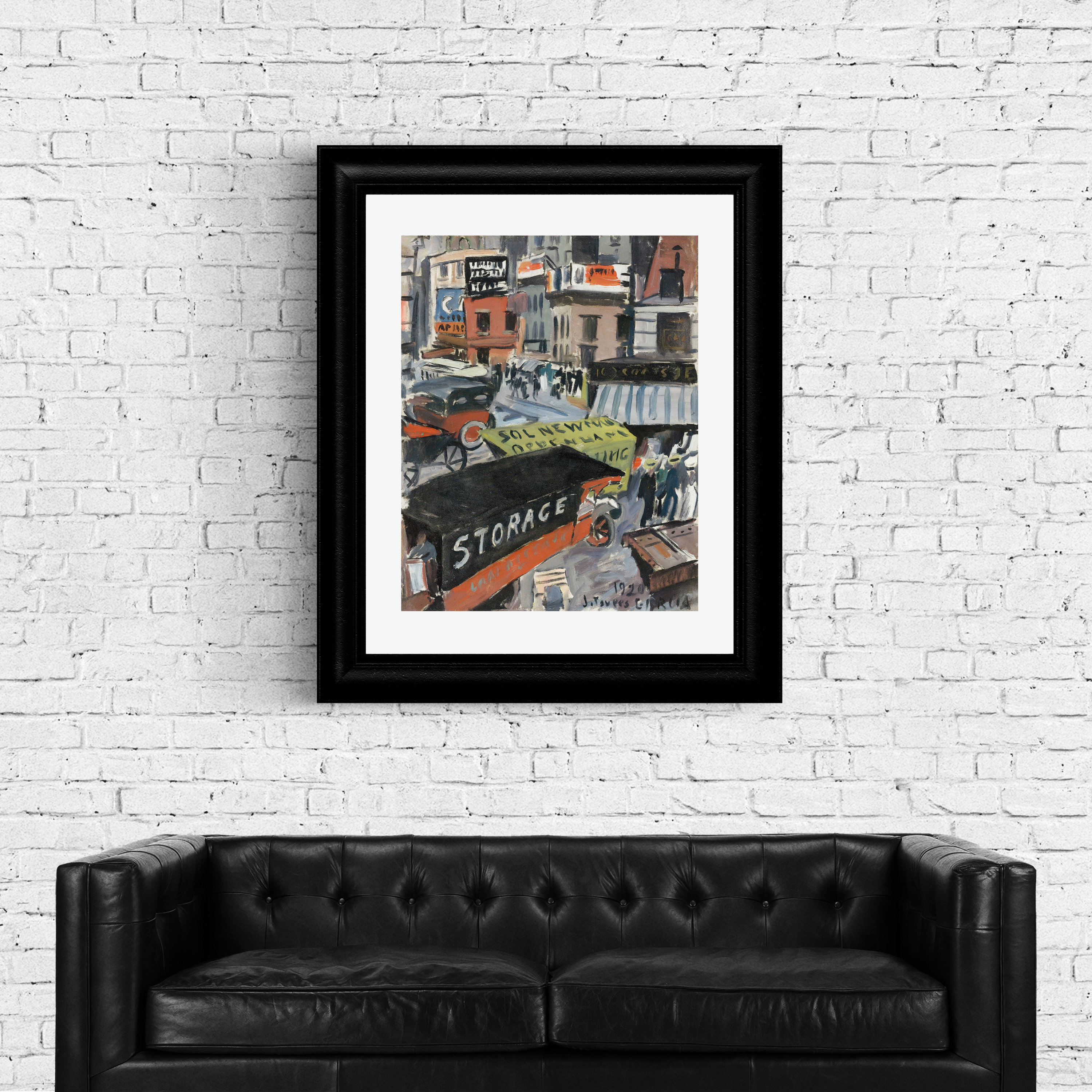 Modern Abstract City Street Painting Vintage Urban Abstract - Etsy