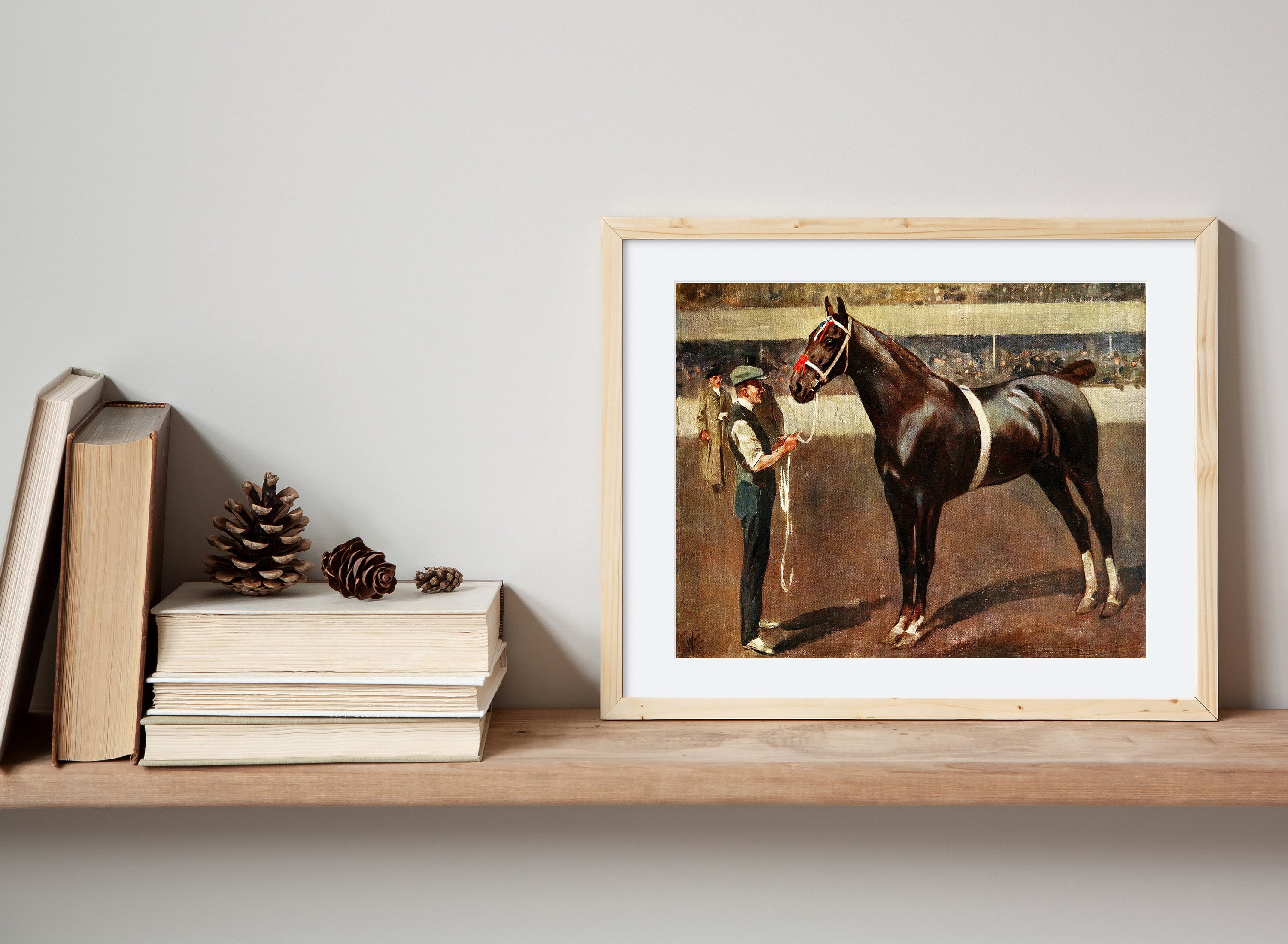 Vintage Horse and Jockey Painting | Antique Polo Painting | Horse and ...