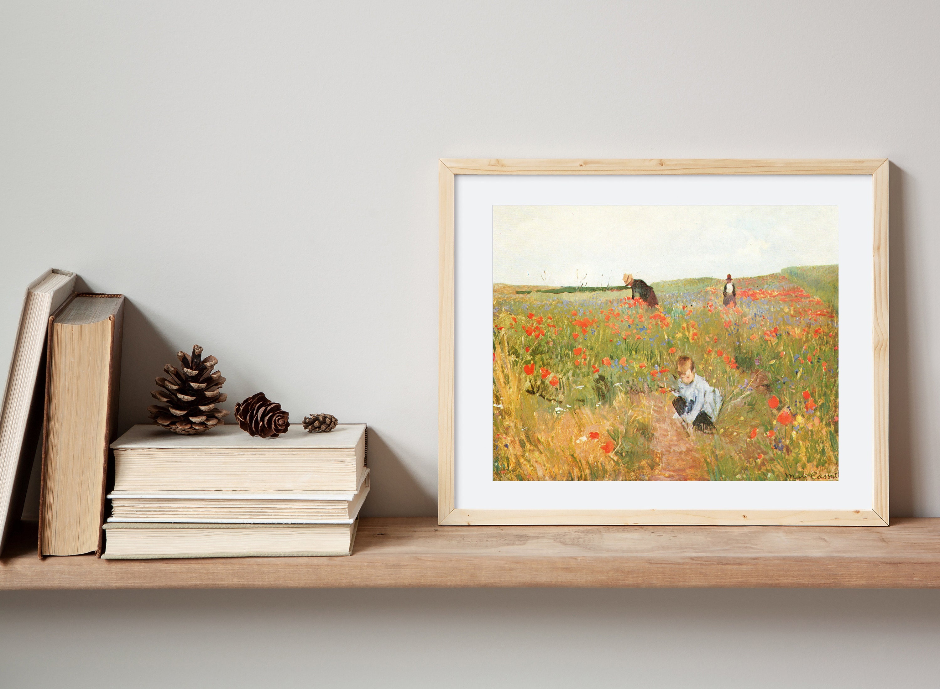 Vintage Mary Cassatt Landscape Painting Field of Flowers Painting ...