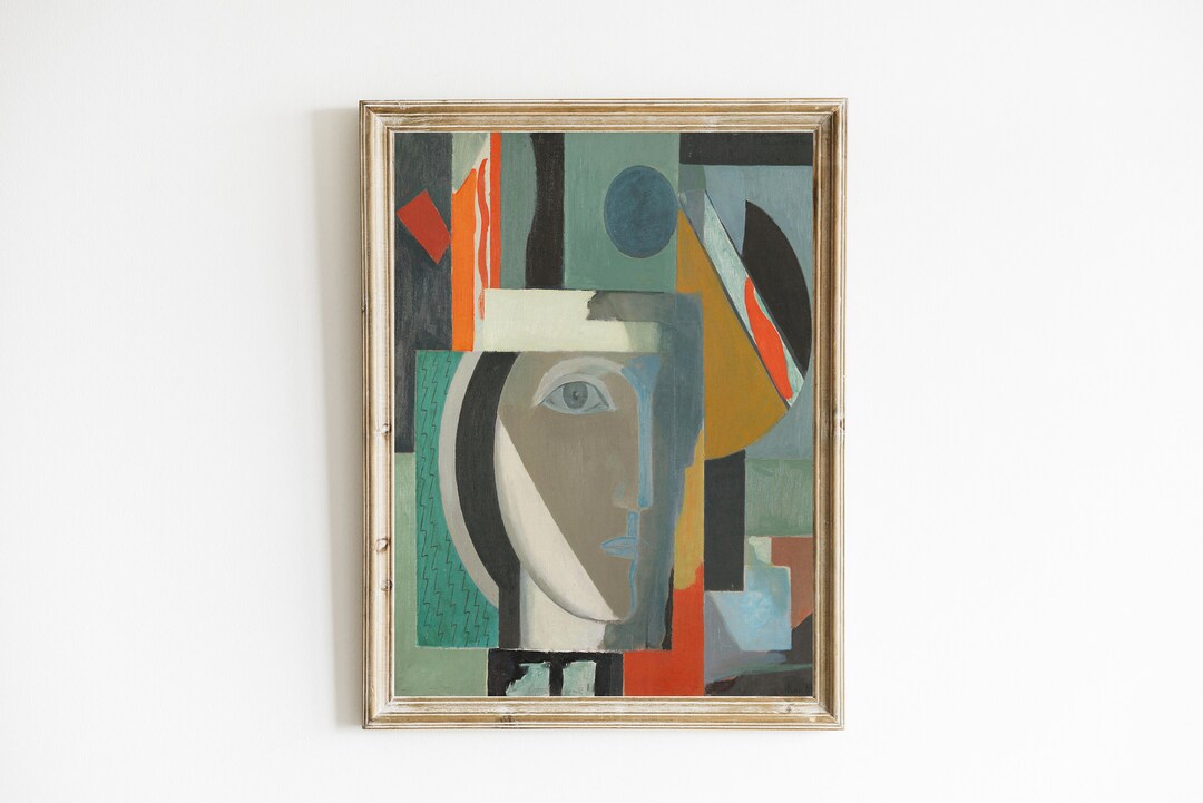 Modern Abstract Portrait Painting | Contemporary Figurative Art Print ...