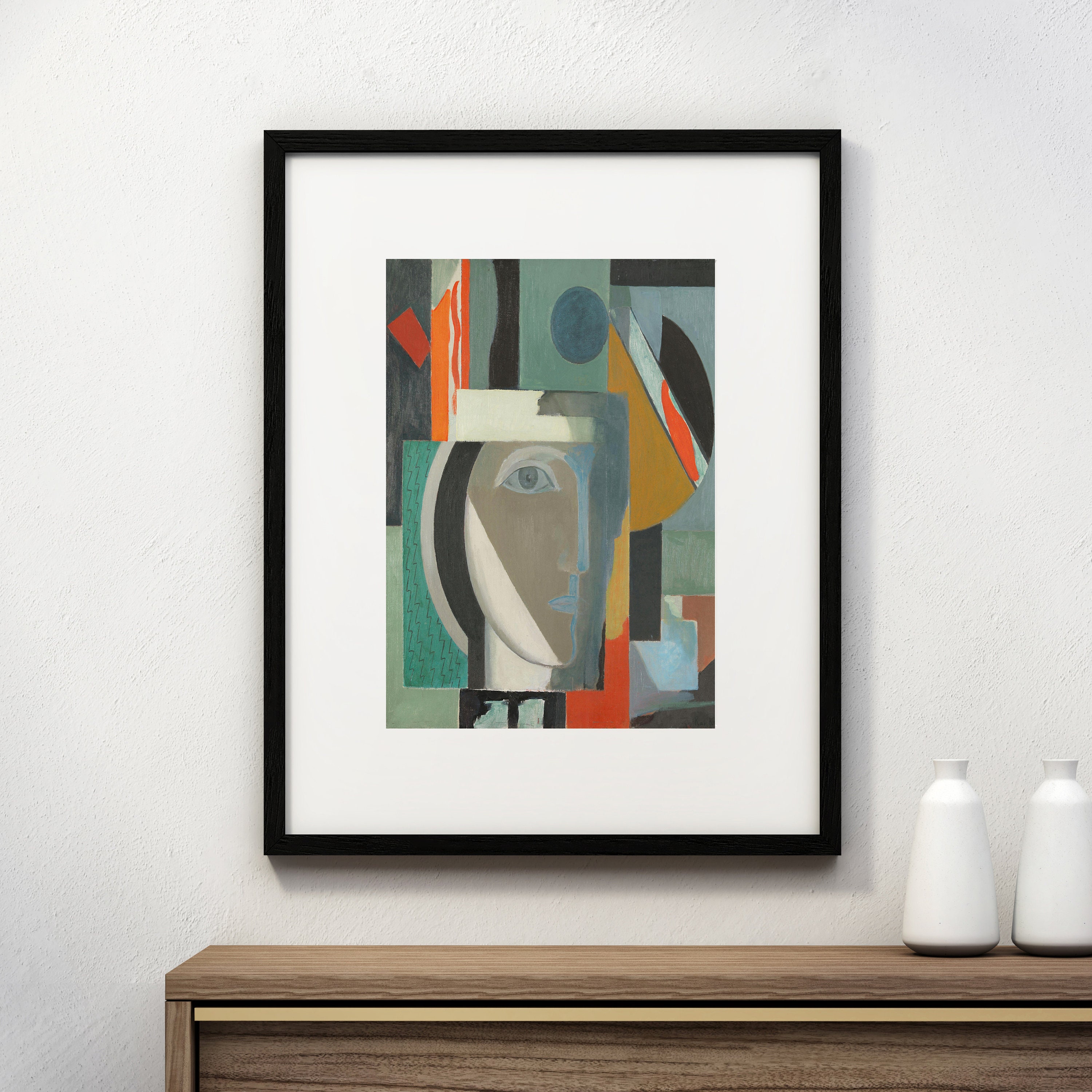 Modern Abstract Portrait Painting | Contemporary Figurative Art Print ...