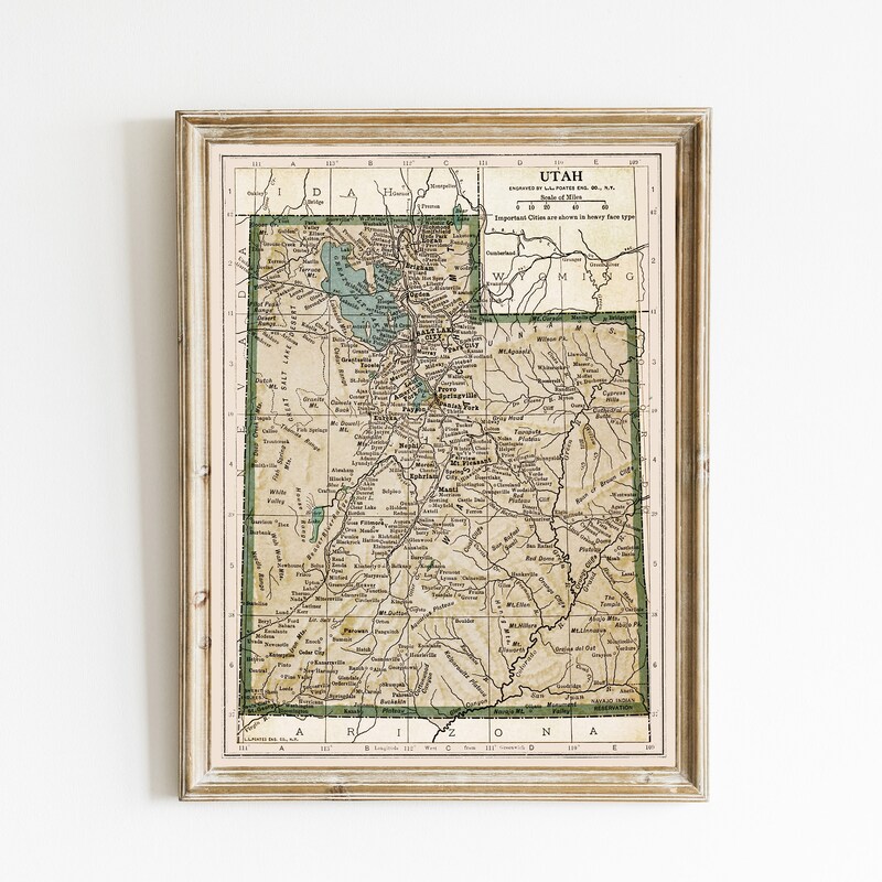 Utah Map - Etsy