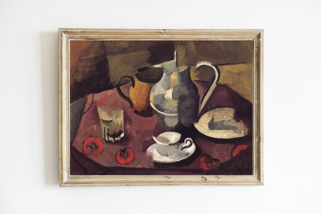 Elegant Dinner Table Still Life Painting | Elegant Wall Art for Kitchen ...