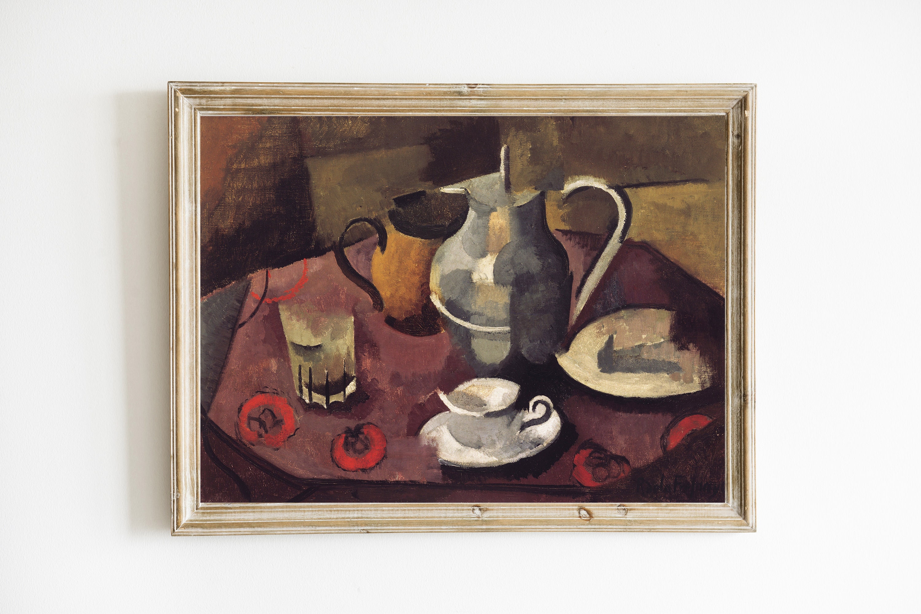 Elegant Dinner Table Still Life Painting | Elegant Wall Art for Kitchen ...