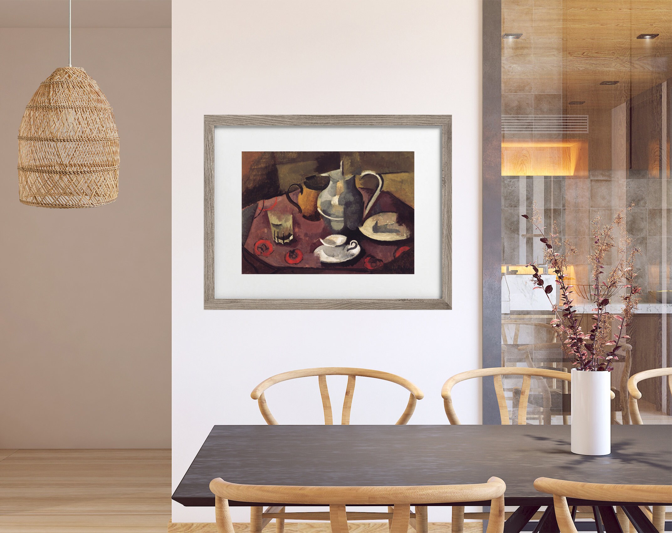 Elegant Dinner Table Still Life Painting | Elegant Wall Art for Kitchen ...