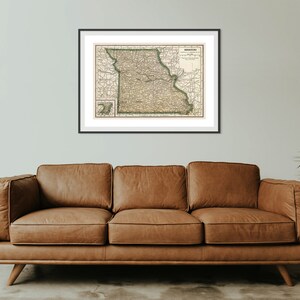 PRINTABLE Vintage Missouri State Map | Antique Missouri Map Print ...