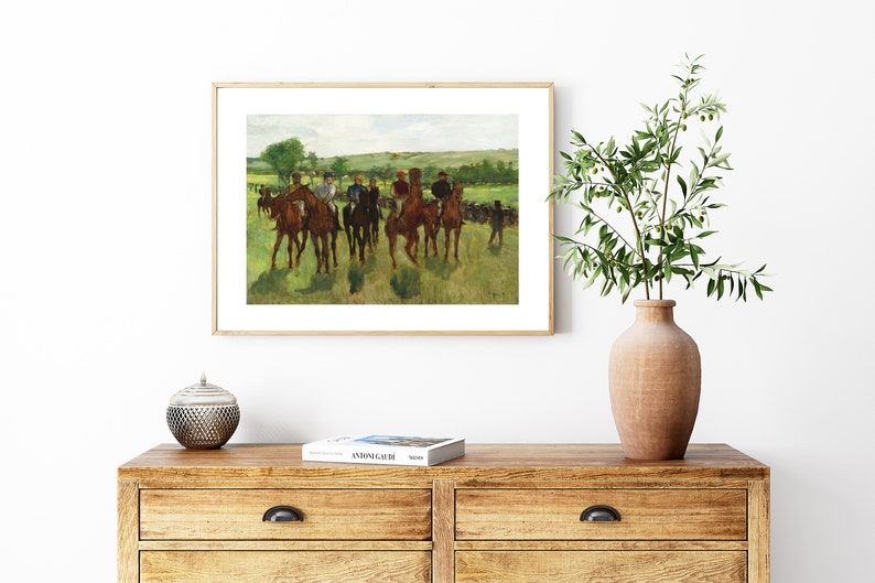 The Riders by Edgar Degas | Vintage Degas Polo Painting | Horse and ...