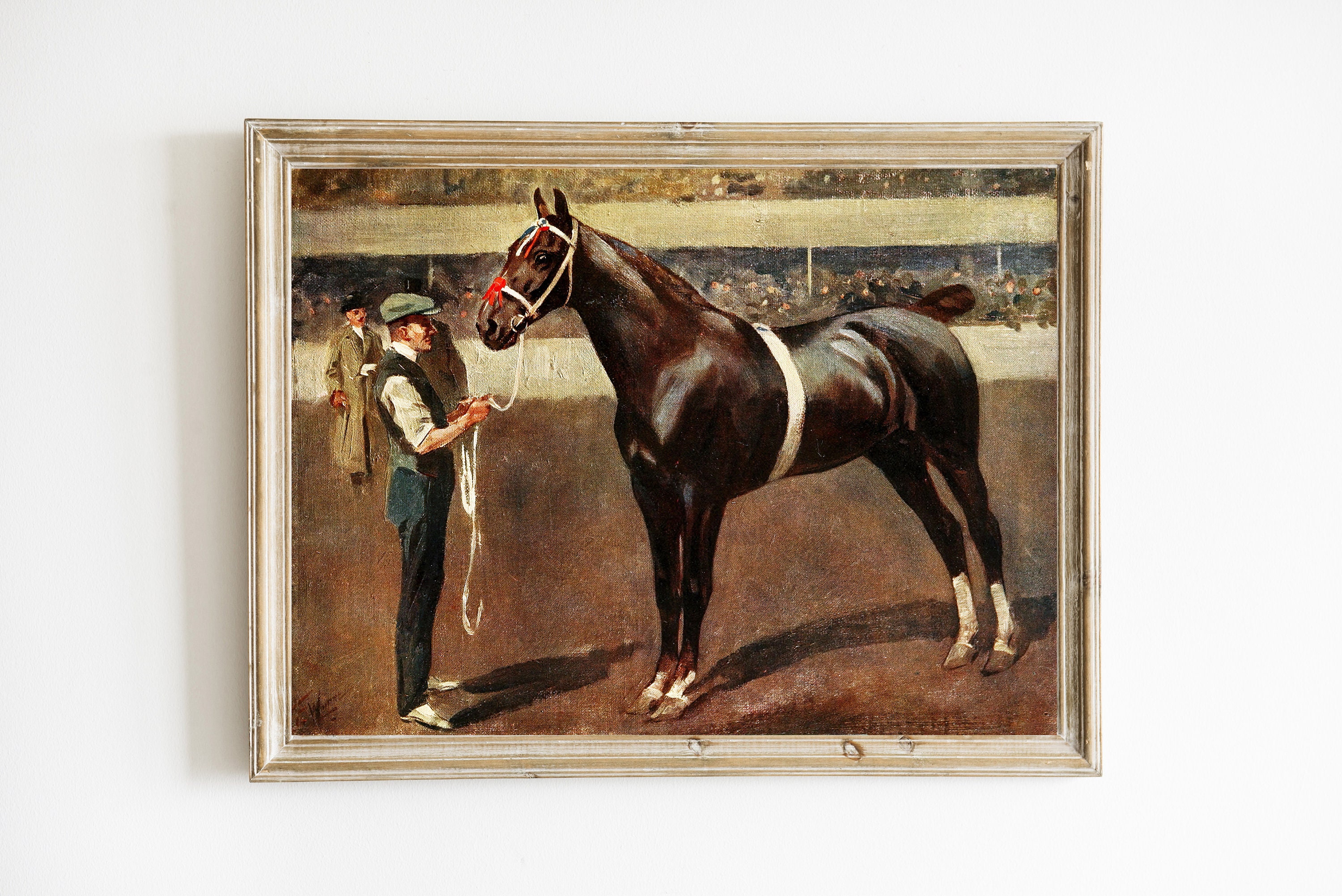 Vintage Horse and Jockey Painting | Antique Polo Painting | Horse and ...