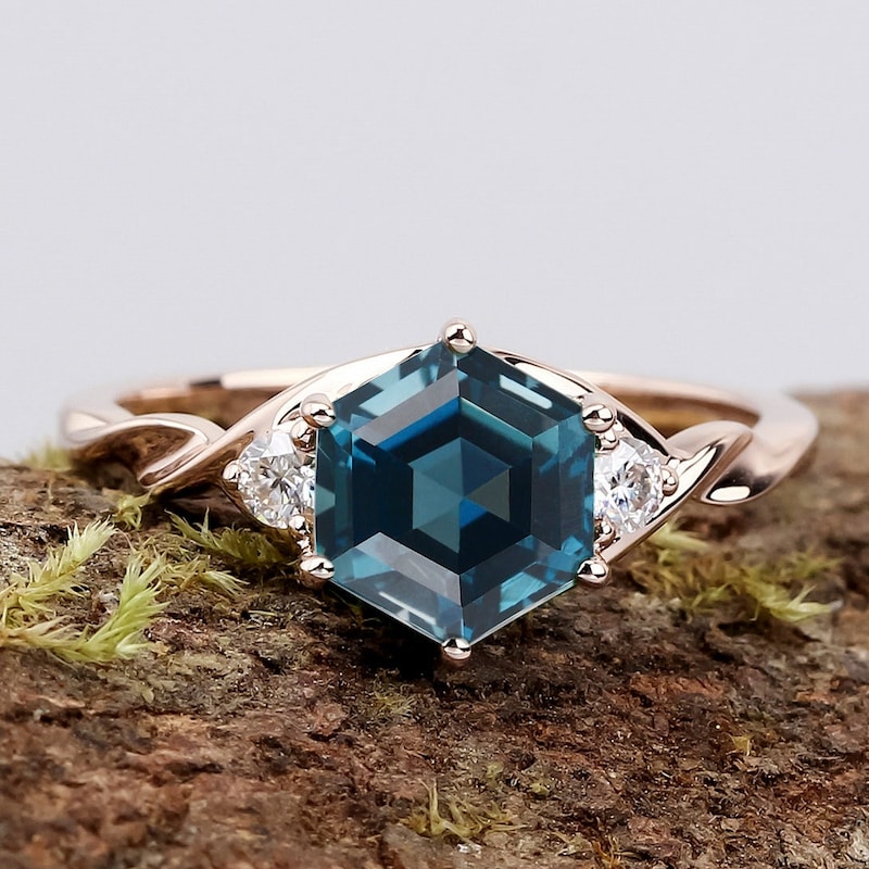 Topaz Engagement Ring - Etsy Canada