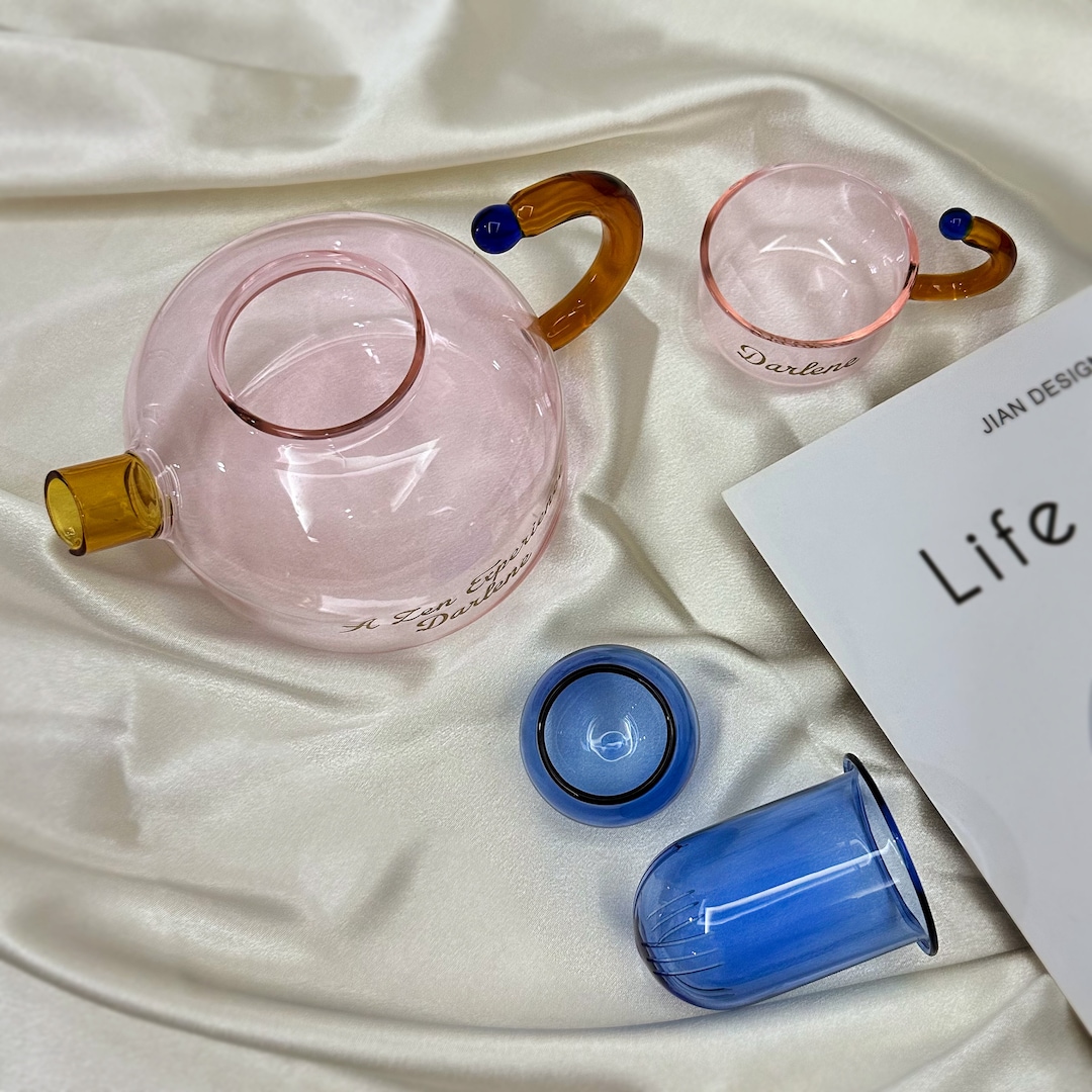 Colorful Tea Set| Customized Tea Set, Customized Gift, Engraving Gift ...