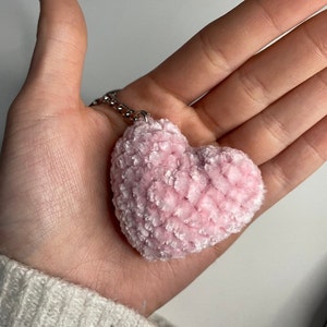 Crochet Tiny Heart Keychain Accessory | Handmade Mini Keychain ...