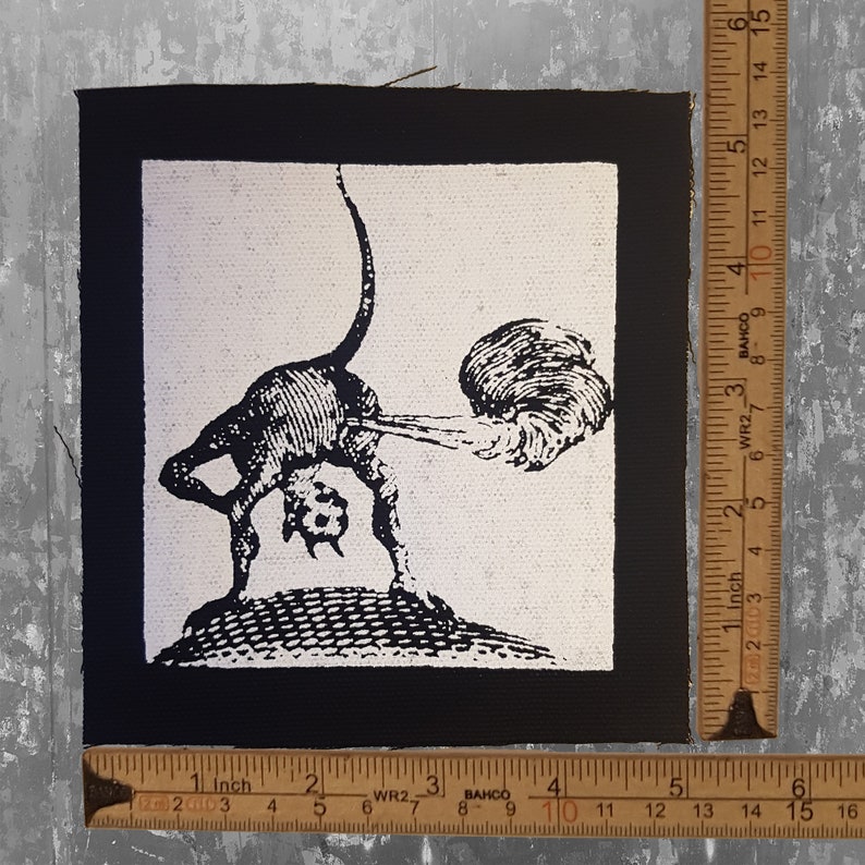 Farting Demon Screen Printed Patch Horror Punk Black Metal - Etsy