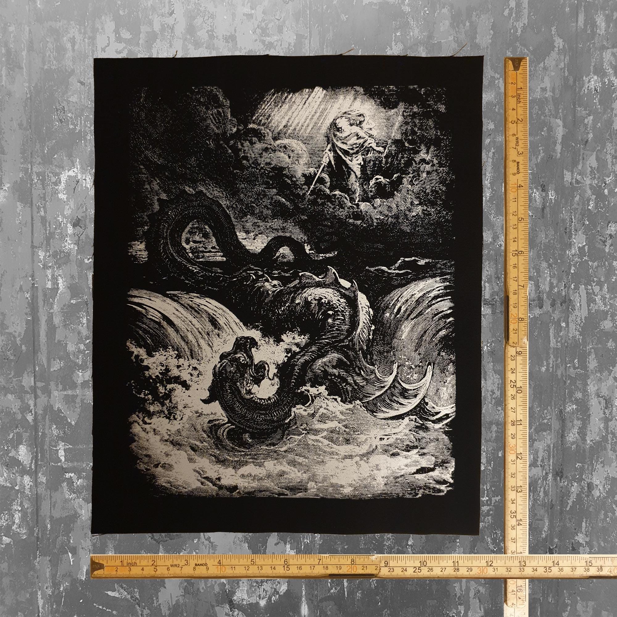 The Destruction of Leviathan Back Patch by Gustave Doré Screen Printed ...
